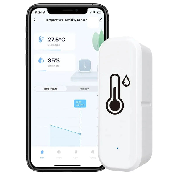 Wifi Temperature & Humidity Sensor SMARTLIFE APP – Hydroponics4less